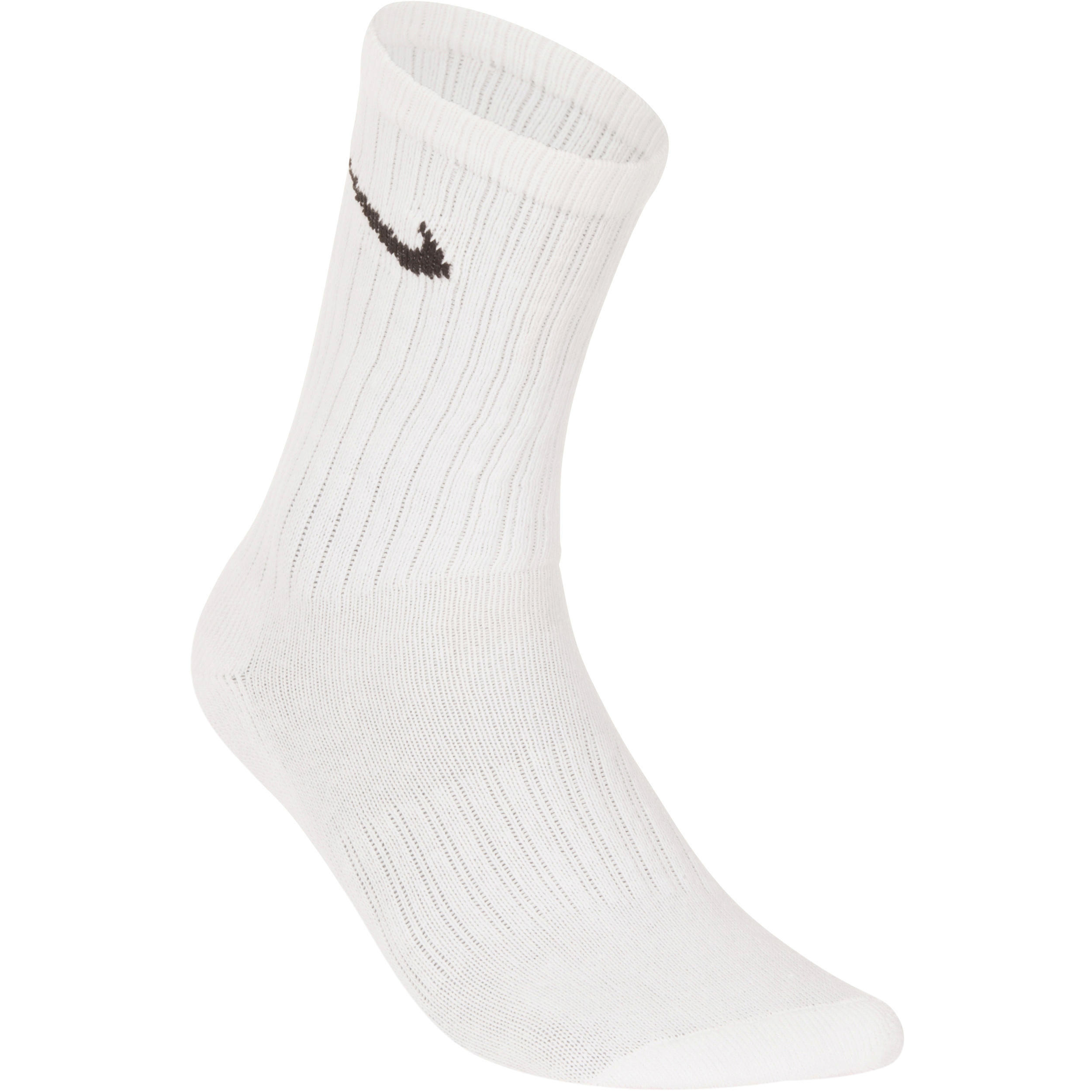 Ilgos teniso kojinės „Basic“, 3 poros, baltos - „Decathlon“