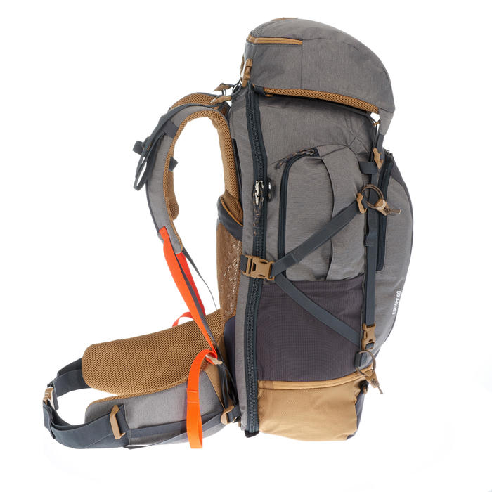 Forclaz Sac à dos Trekking TRAVEL 500 Homme 50 litres cadenassable gris | Decathlon