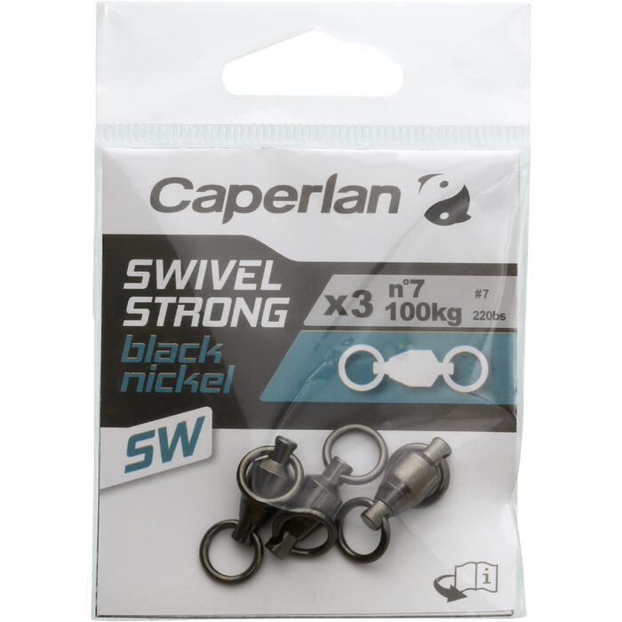 Caperlan Wartel hengelsport Swivel Strong Black N SW x3 | Decathlon.nl