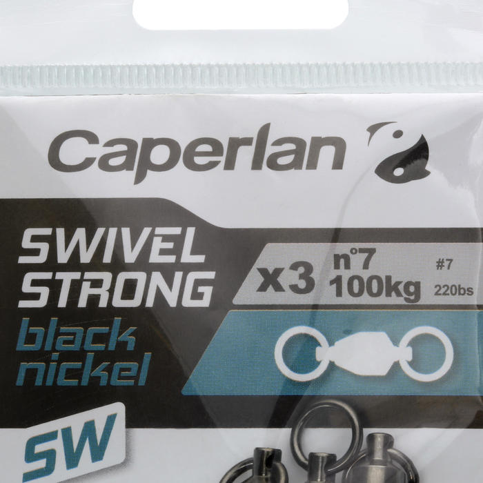 Caperlan Wartel hengelsport Swivel Strong Black N SW x3 | Decathlon.nl