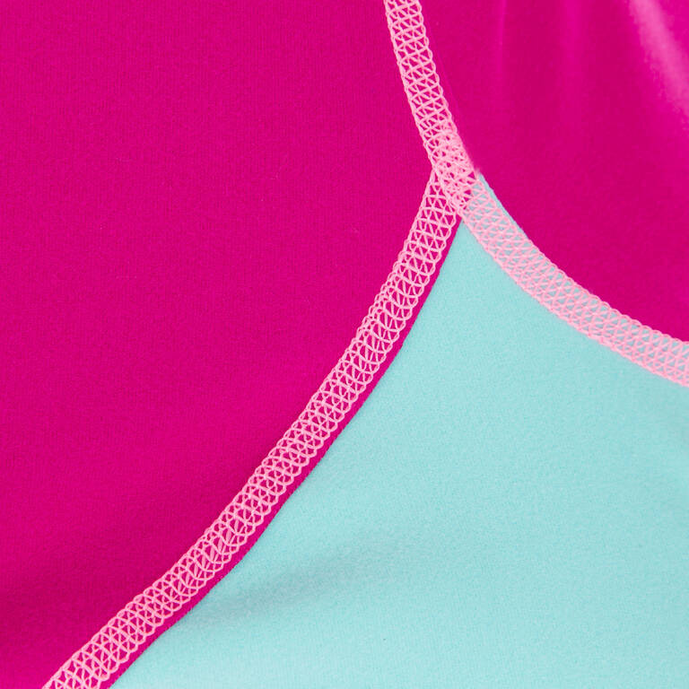 Kloupi Girls Swim Shorty Purple Pink Decathlon