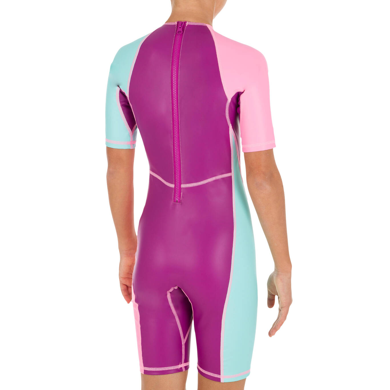 Kloupi Girls Swim Shorty Purple Pink Decathlon