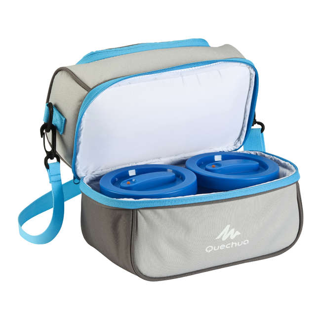 Хладилна чанта с кутии за храна Lunch Box, сива QUECHUA - Decathlon