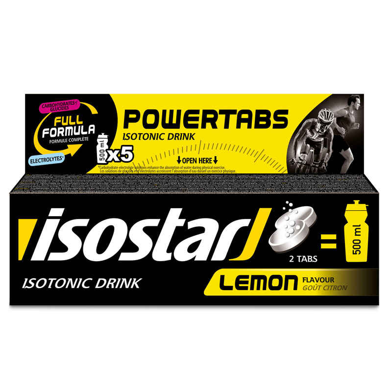 Powertabs Isotonic Drink Tablets 10x12 g - Lemon - Decathlon