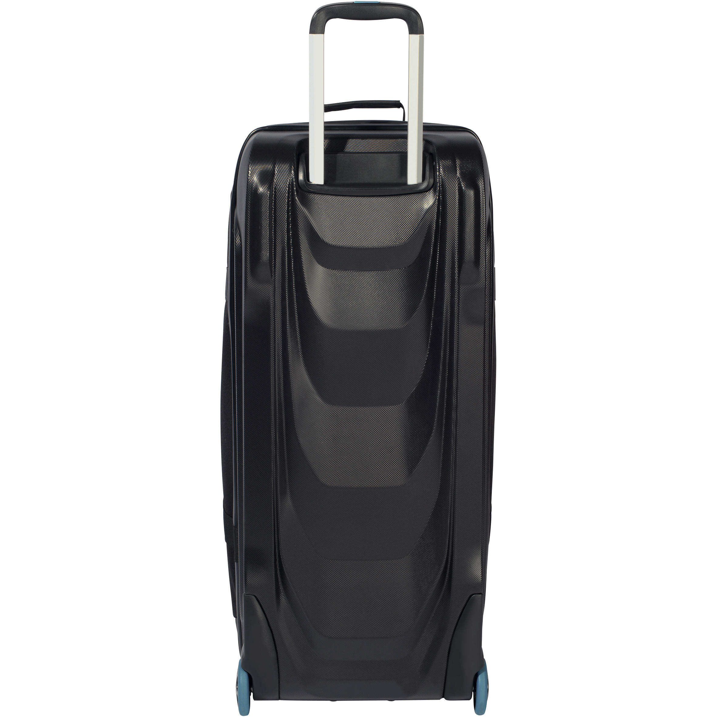Scuba-diving travel bag 90 L with rigid shell and wheels - black/blue