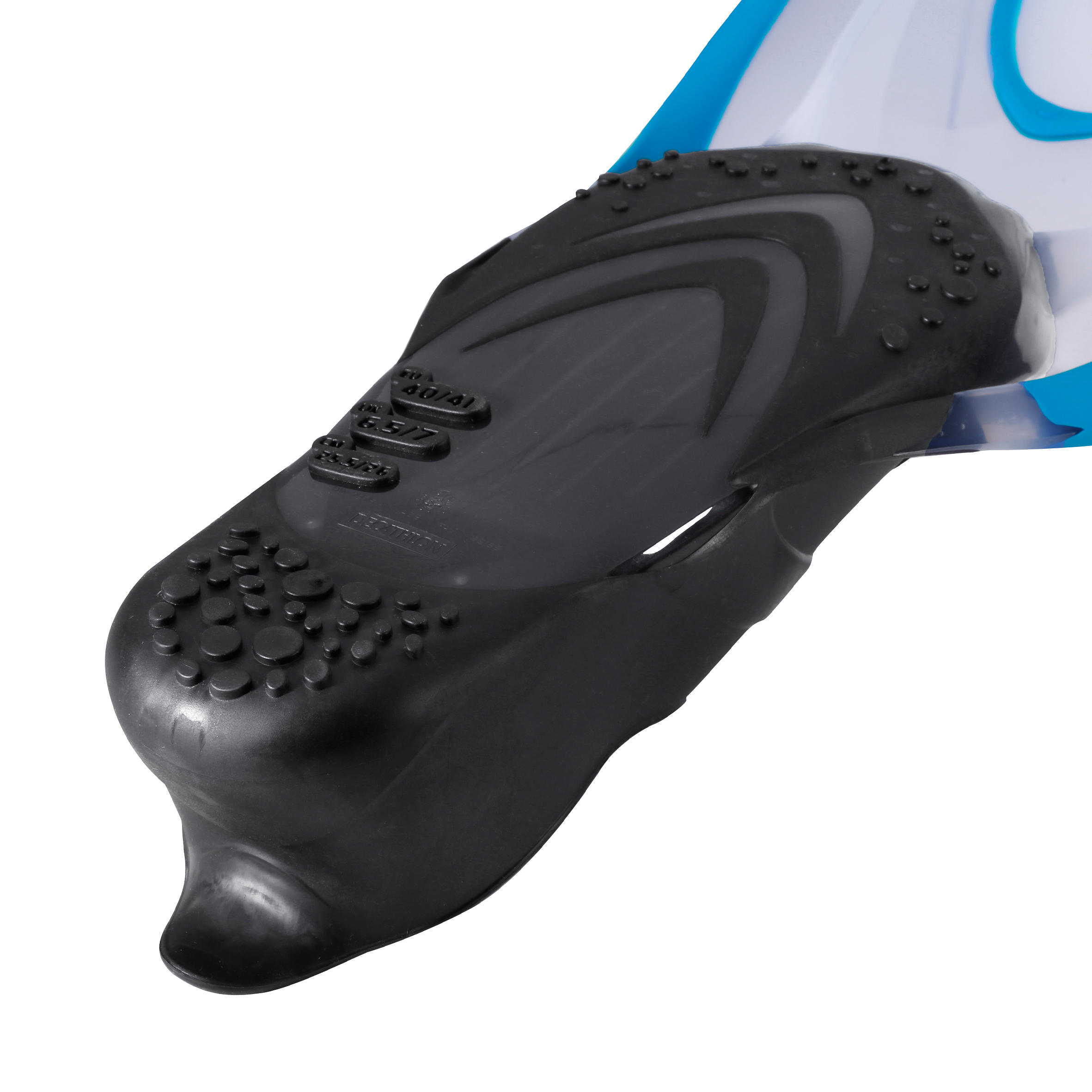540 Adult Snorkelling and Scuba Diving Fins - Translucent Blue - Decathlon