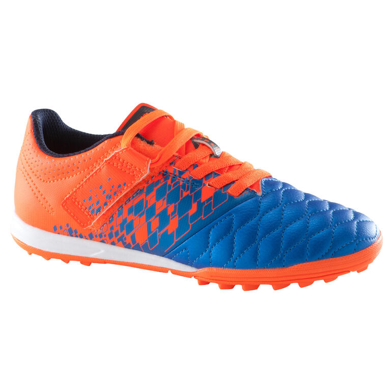 Agility 500 HG Kids' Hard Ground Rip-Tab Football Boots - Blue/Orange