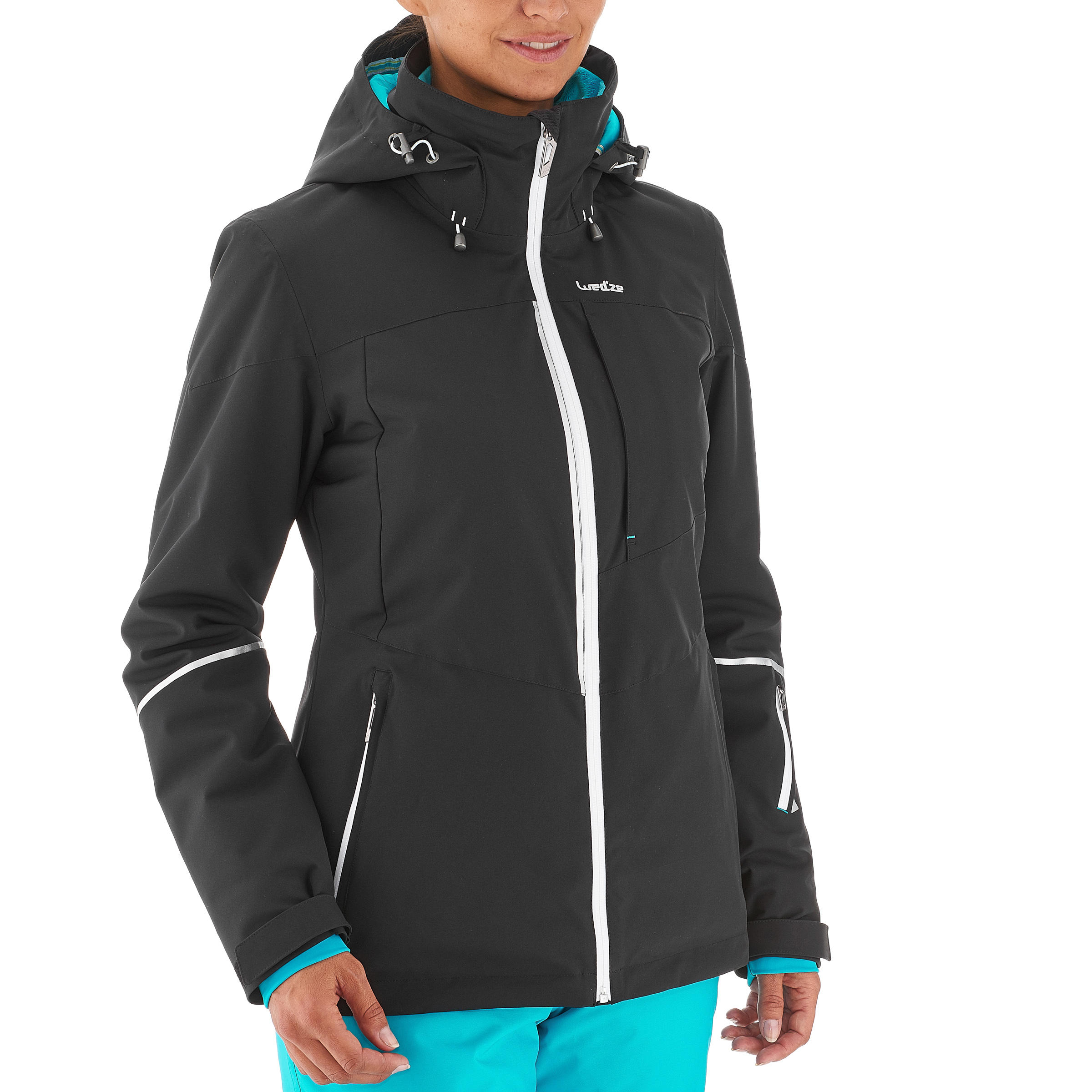 AM580 Women's All Mountain Skiing Jacket - Black - Decathlon