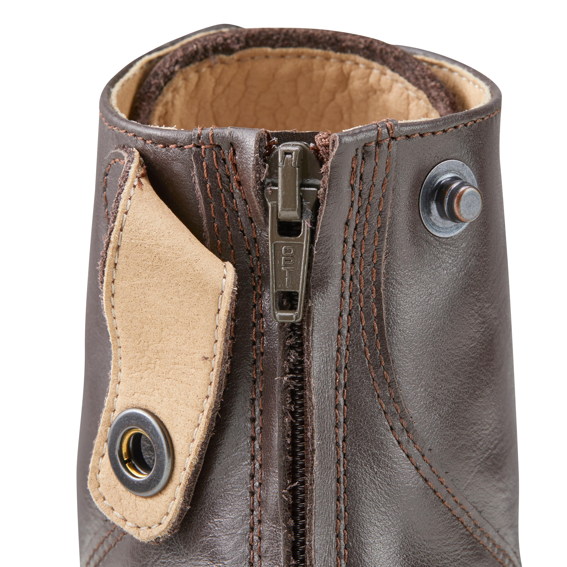 Jazdecká kožená obuv 560 - perká so šnúrkami hnedá - Decathlon