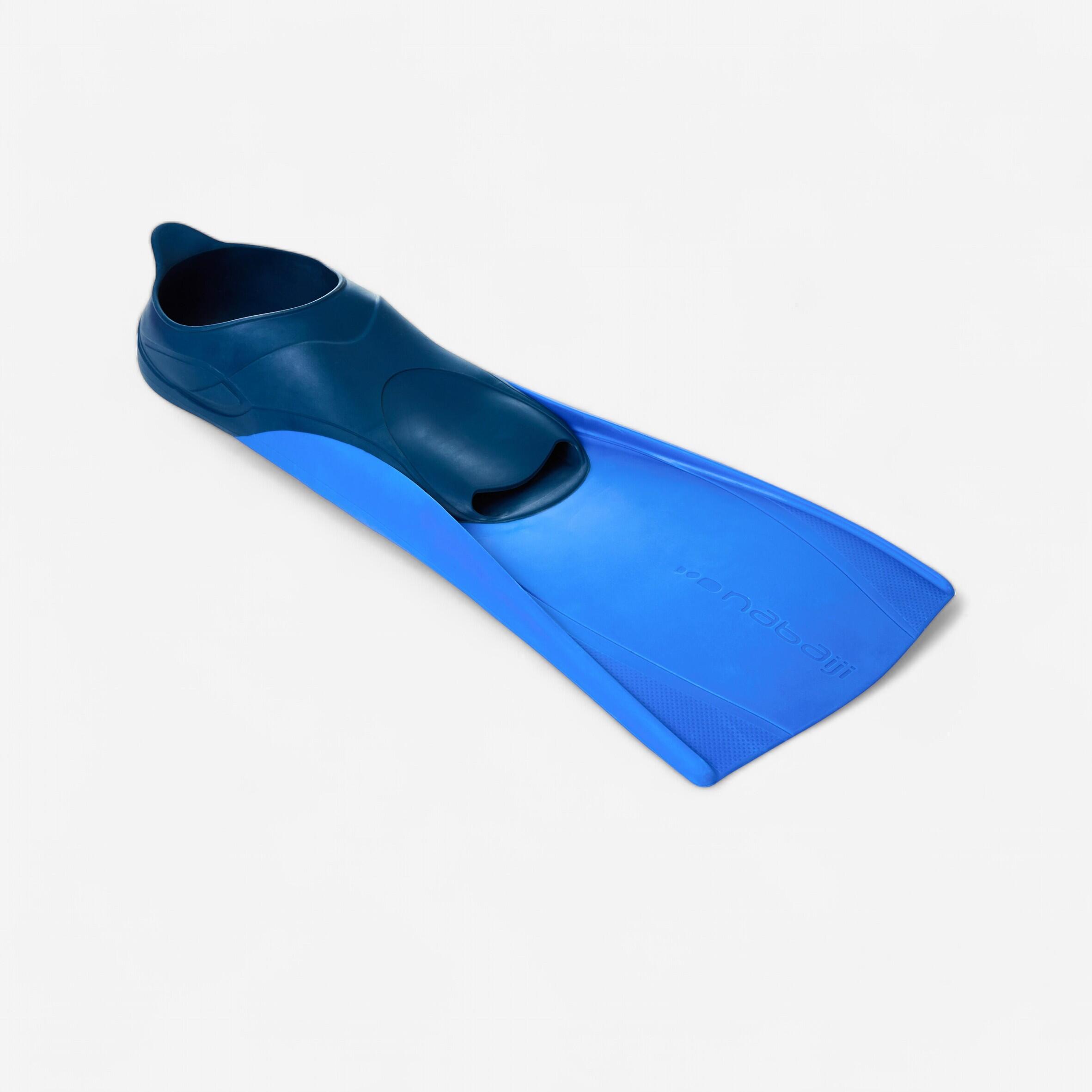 Long swim fins trainfins - blue - Decathlon