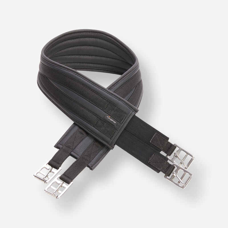 Horse and Pony Riding Synthetic Girth 100 - Black - Decathlon Horse and Pony Riding Synthetic Girth 100 - Black - Decathlon