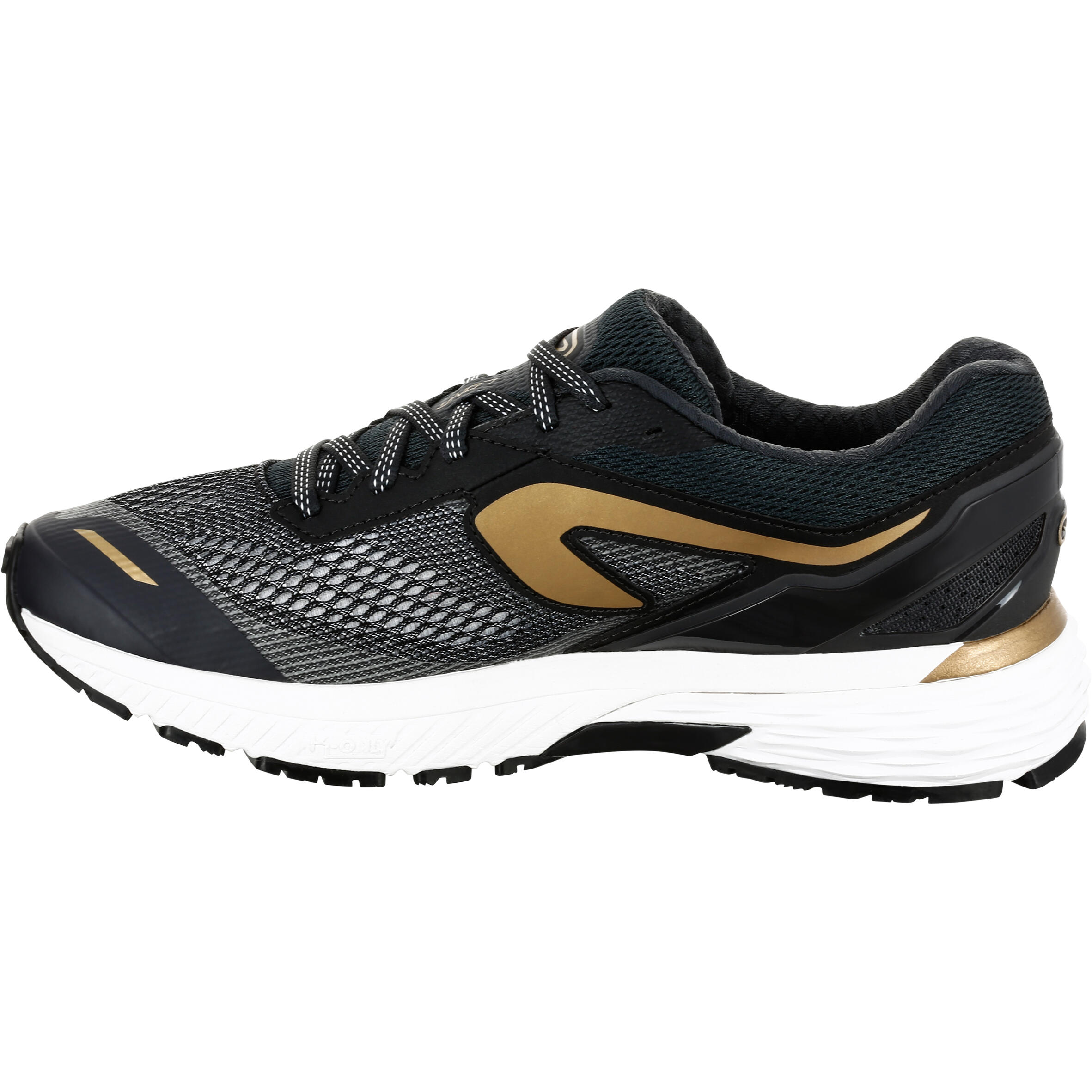KIPRUN LONG WOMEN'S RUNNING SHOES BLACK GOLD KIPRUN | Decathlon