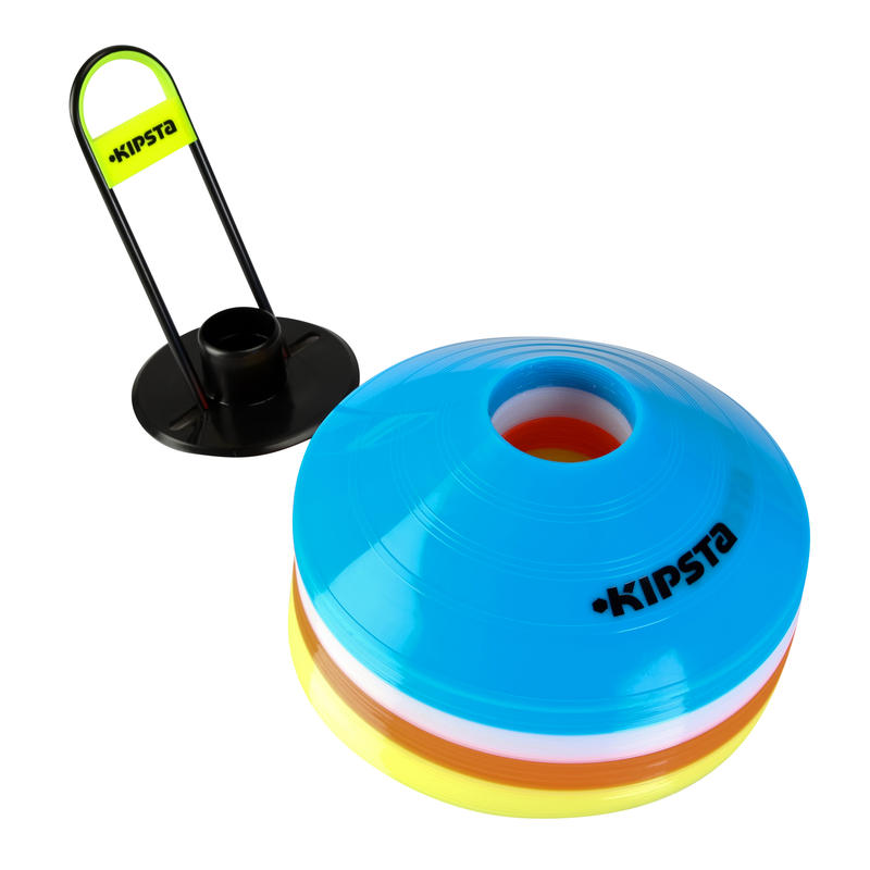 Flat Disc Markers 40-Pack (10 Blue, 10 White, 10 Red, 10 Yellow ...