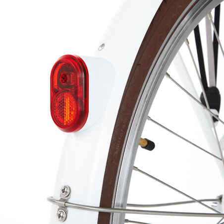 Bike Light Rear Dynamo LED Elops - White - Decathlon