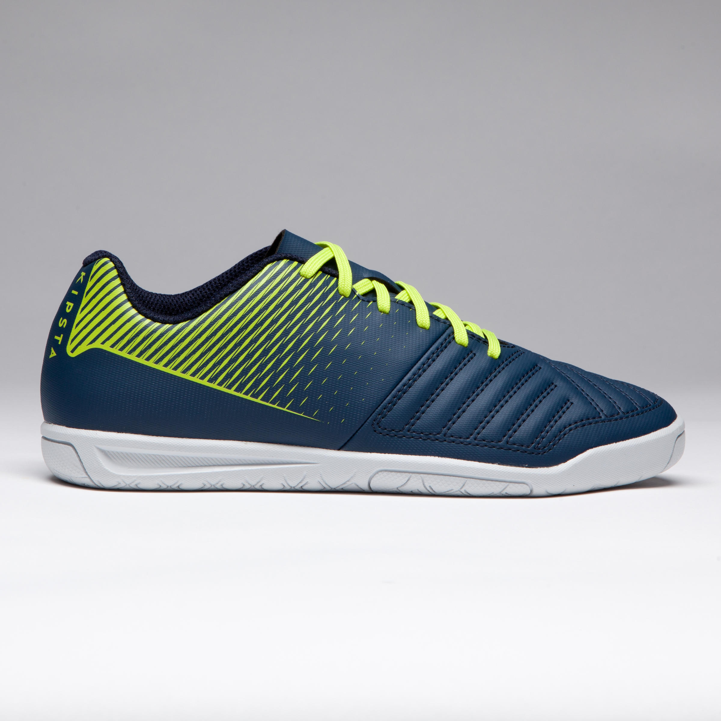 ДЕТСКИ ОБУВКИ ЗА ФУТЗАЛ AGILITY 100, СИНЬО/ЖЪЛТО - DECATHLON