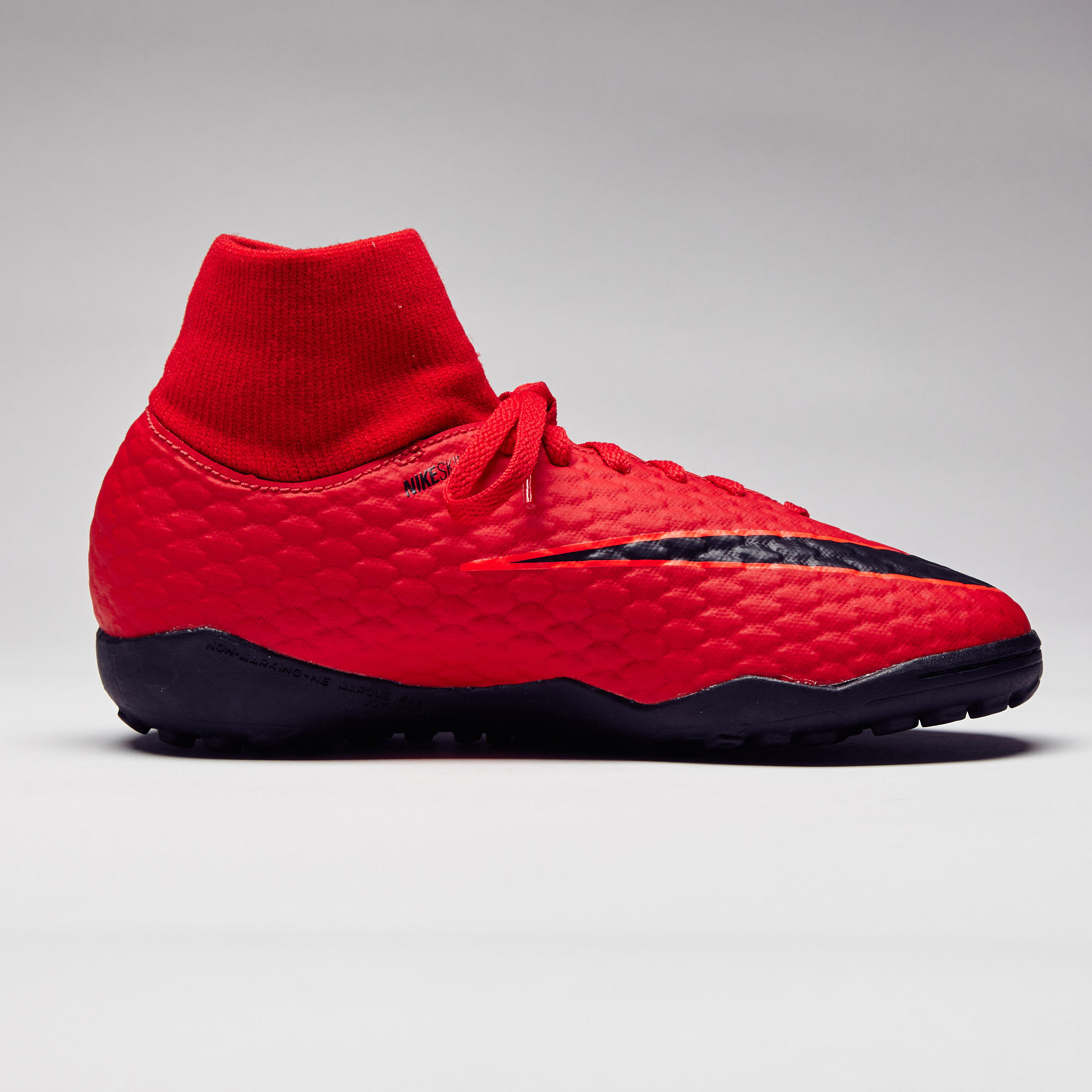 Fußballschuhe mit Socken Hypervenom X TF Multinocken Kinder rot NIKE | Decathlon