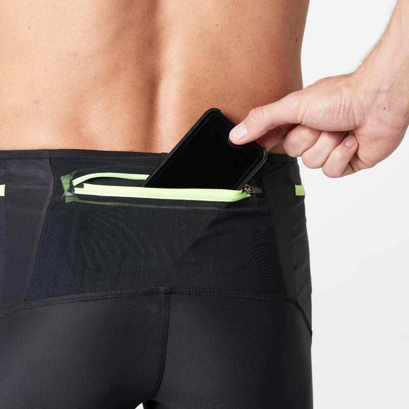 Kiprun Men's Compression Running Tights - Black KIPRUN - Decathlon