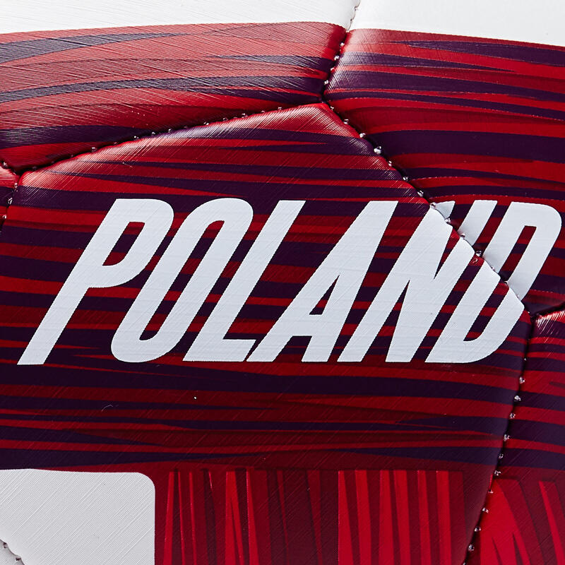 Poland Size 1 Football - White/Red KIPSTA - Decathlon
