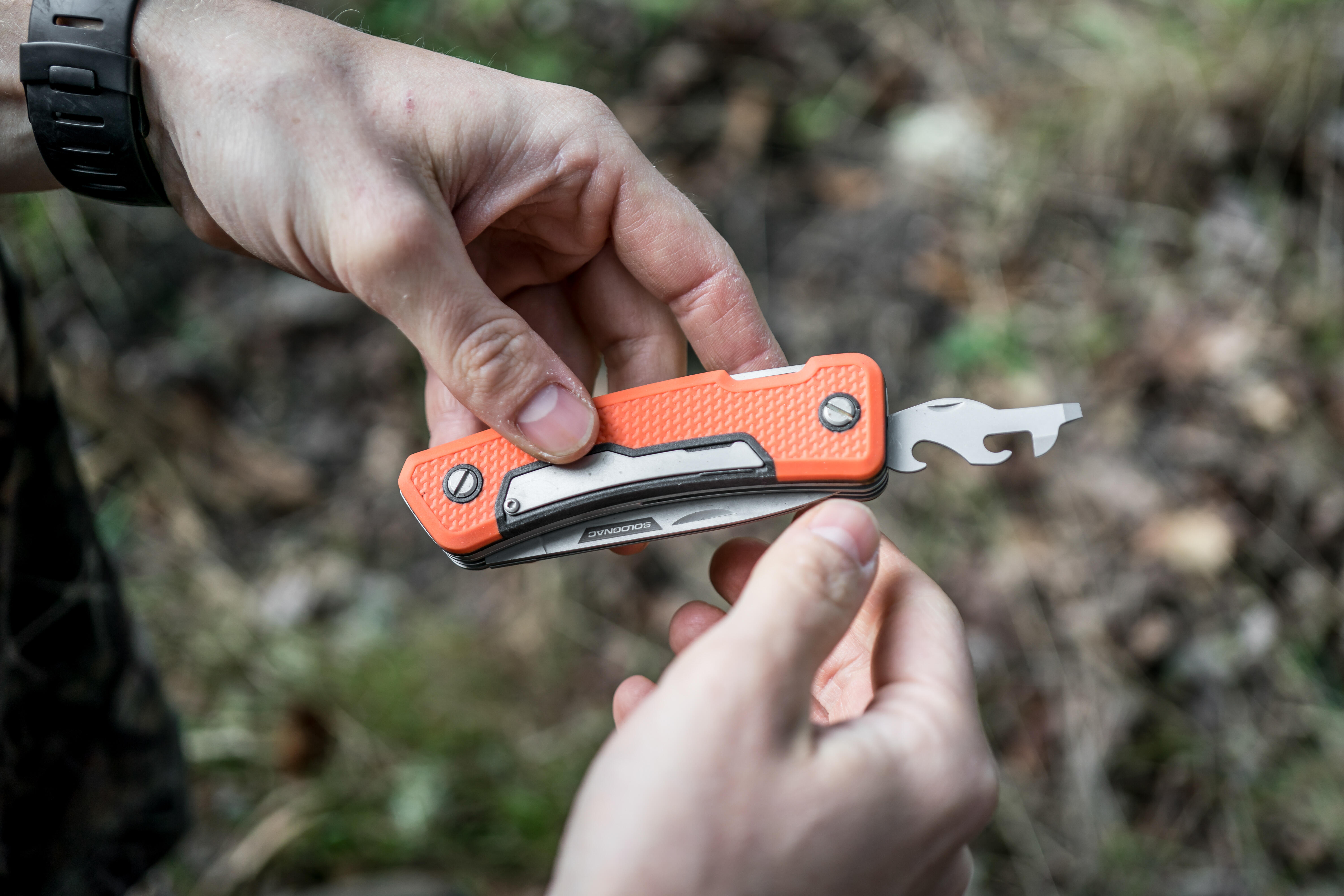 Multi-function hunting knife X7 Orange