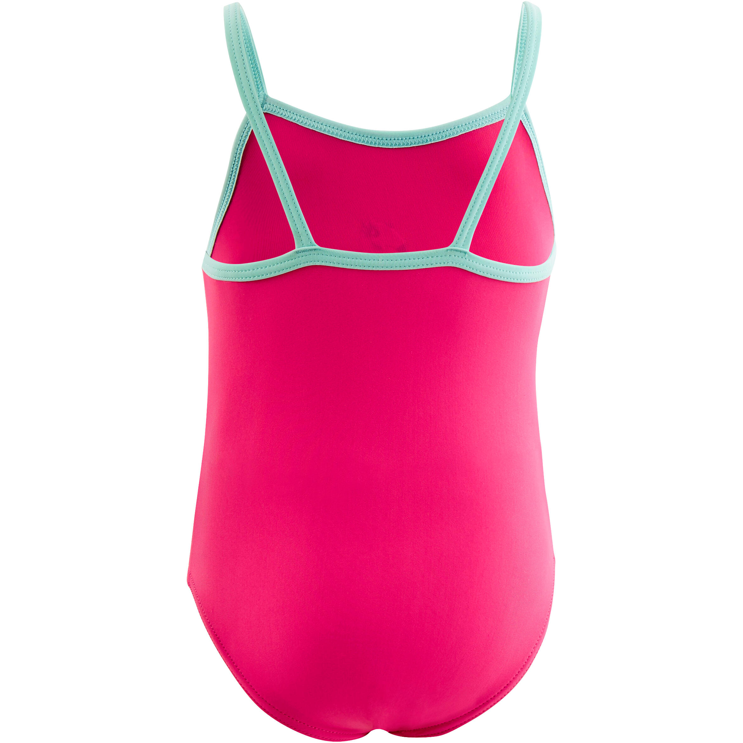Pink baby girl's one-piece Famingo printed swimsuit - Decathlon