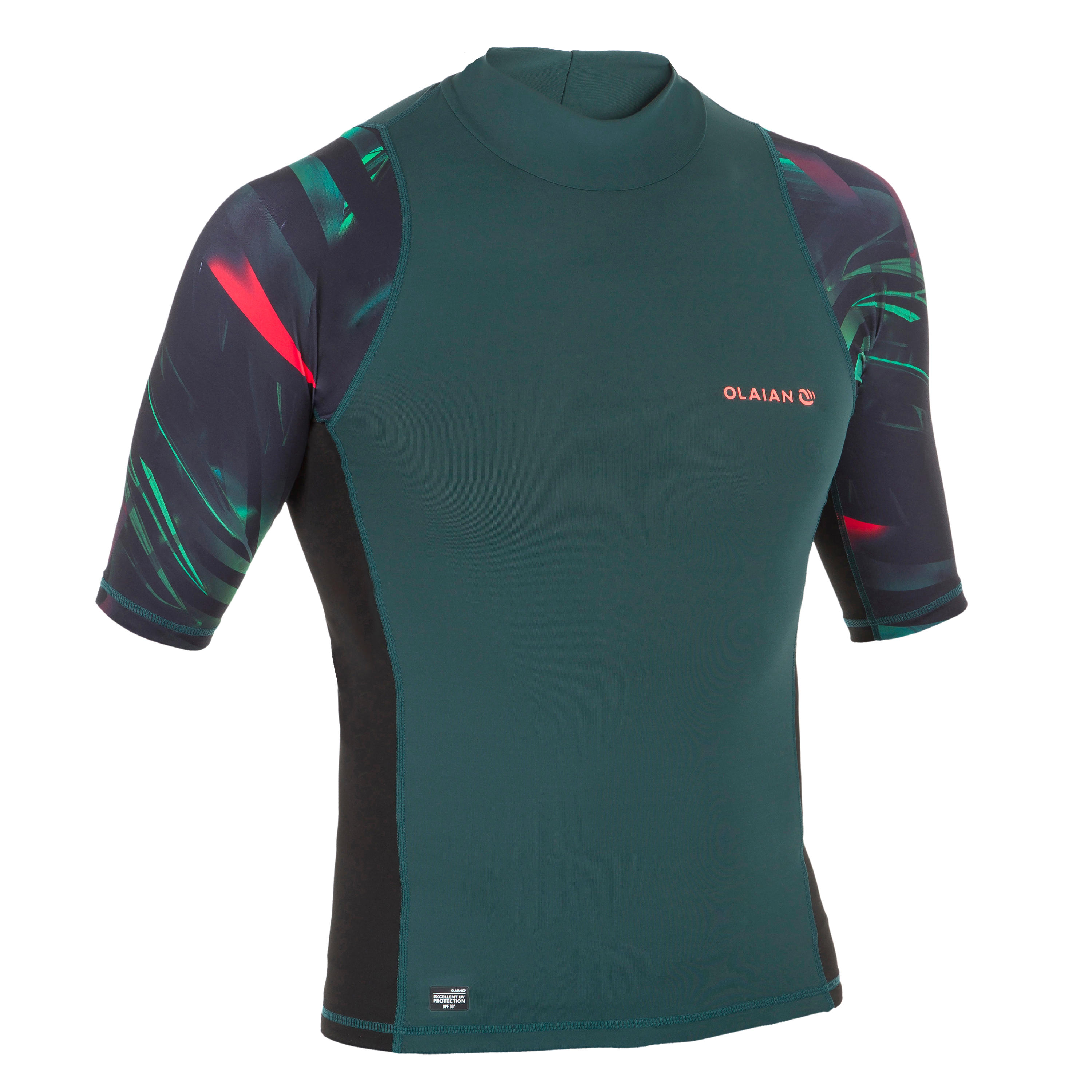 Olaian Tee Shirt Anti Uv Surf Top 500 Manches Courtes Homme Decathlon