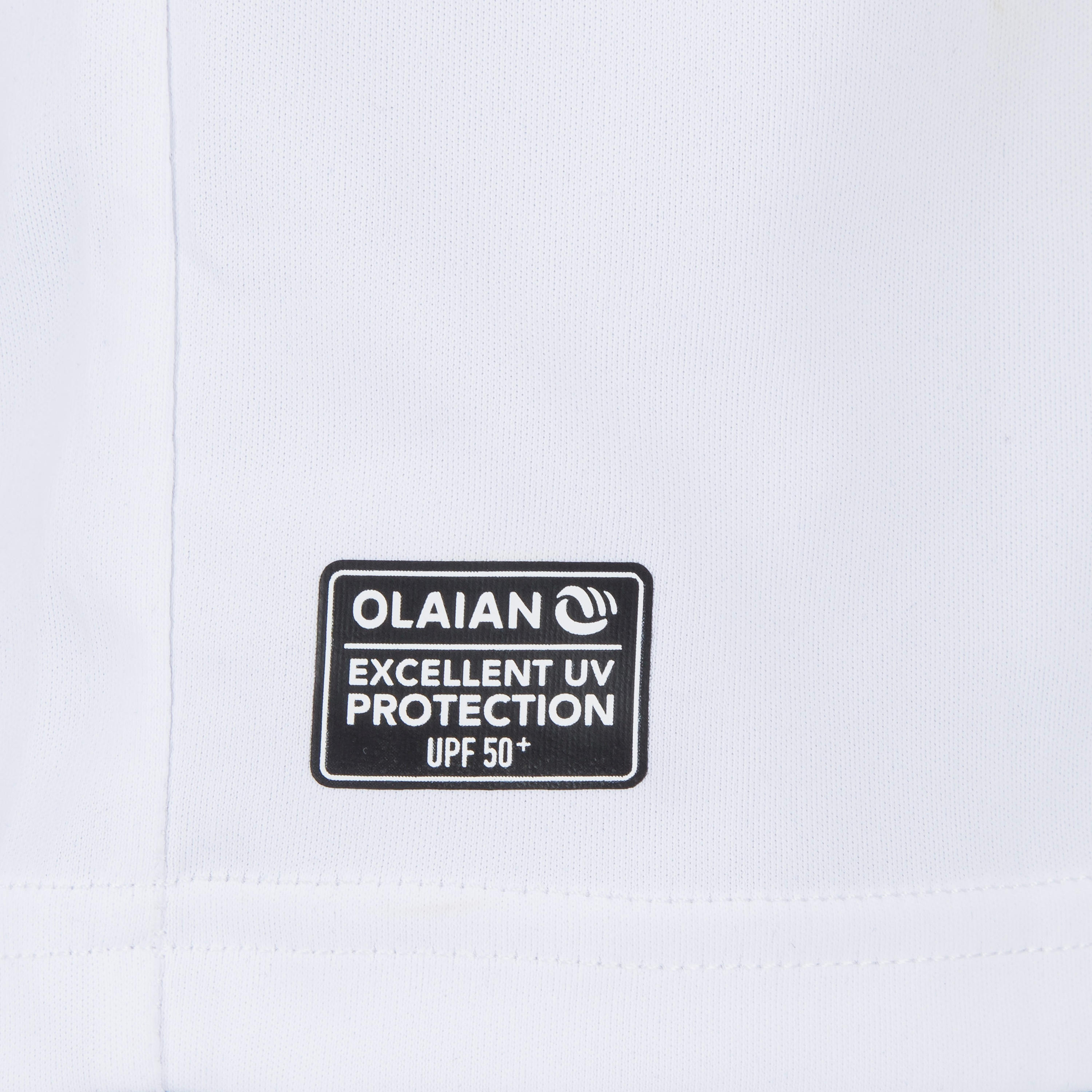 Men’s Short-Sleeved UV Rash Guard - White - Iced coffee‎ - Olaian ...