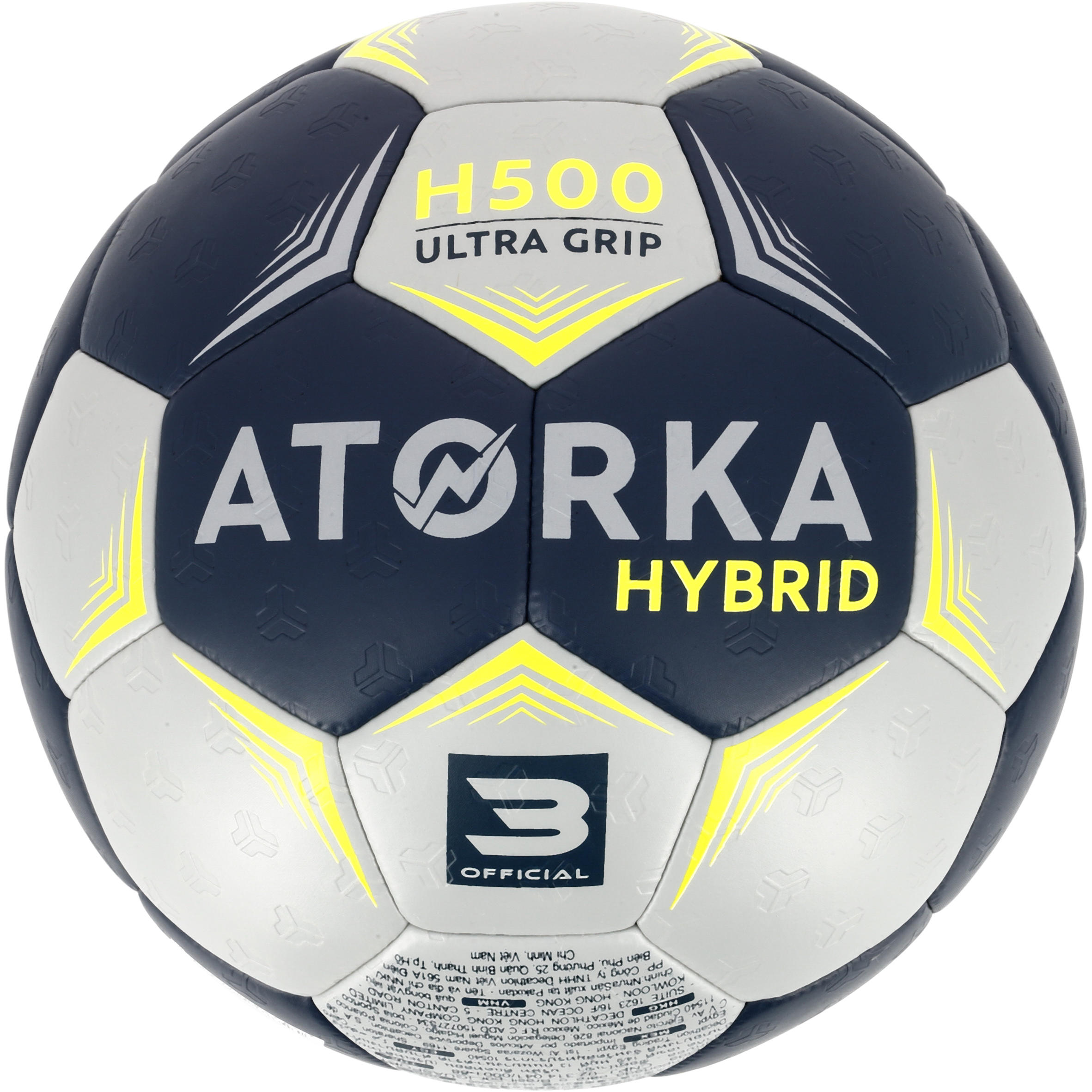 Adult Hybrid Handball Ball S3 - Grey/Blue - Decathlon