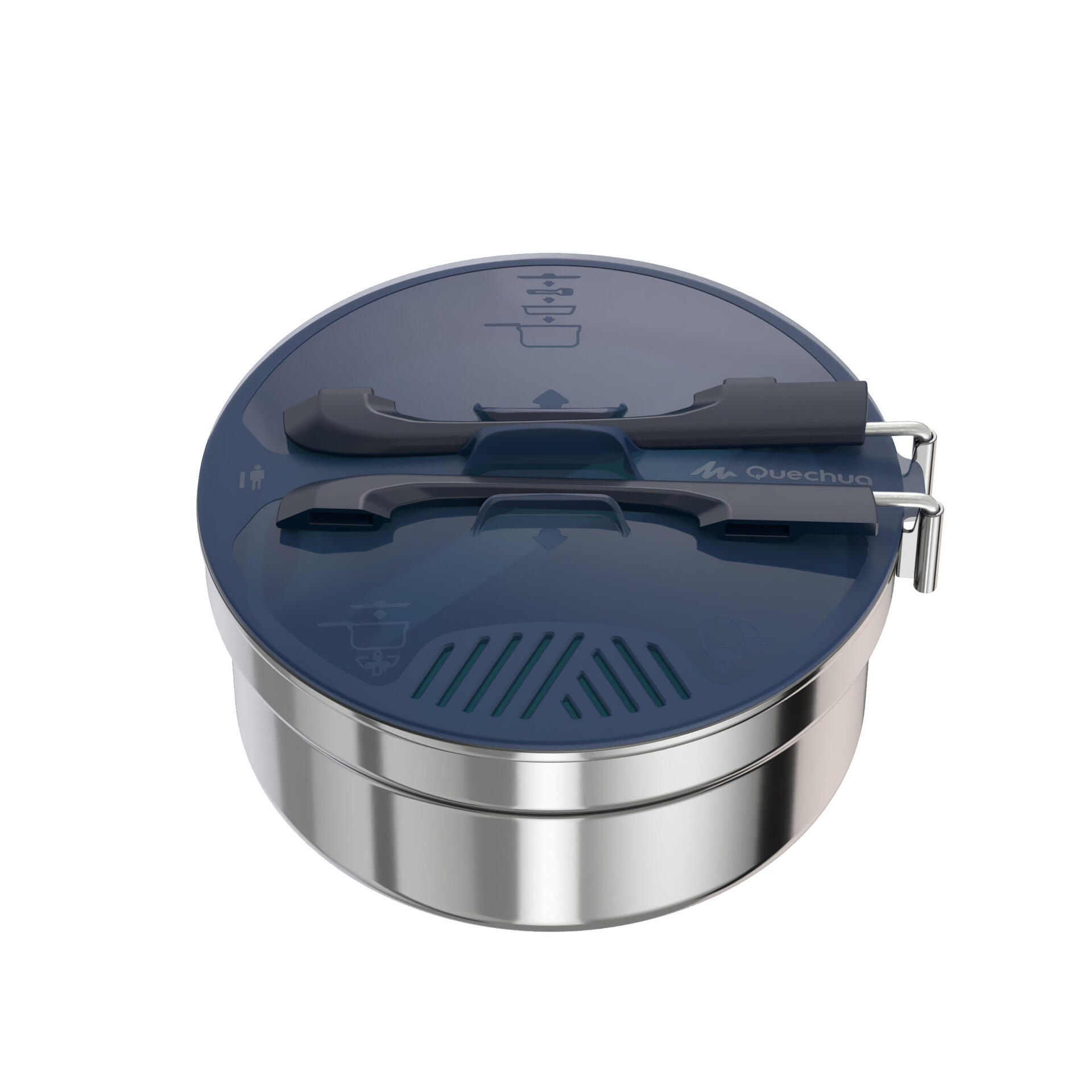Camping and bivouacking cooking set in stainless steel 100 - 1 person ...