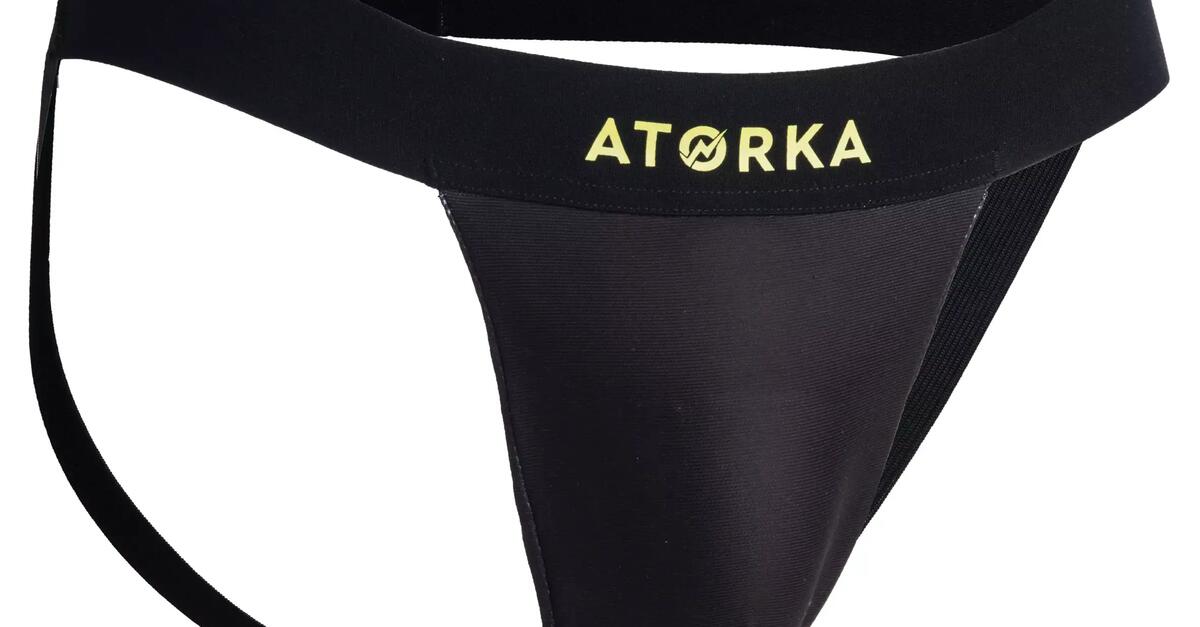 ATORKA H500 HANDBALL GOALKEEPER GROIN GUARD - BLACK
