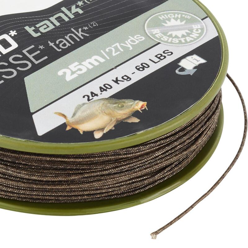 TANK C 25m braided carp fishing leader CAPERLAN - Decathlon