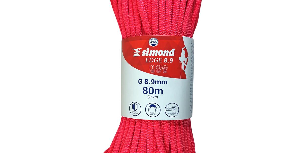 SIMOND EDGE CLIMBING ROPE - 8.9 X 80 M PINK