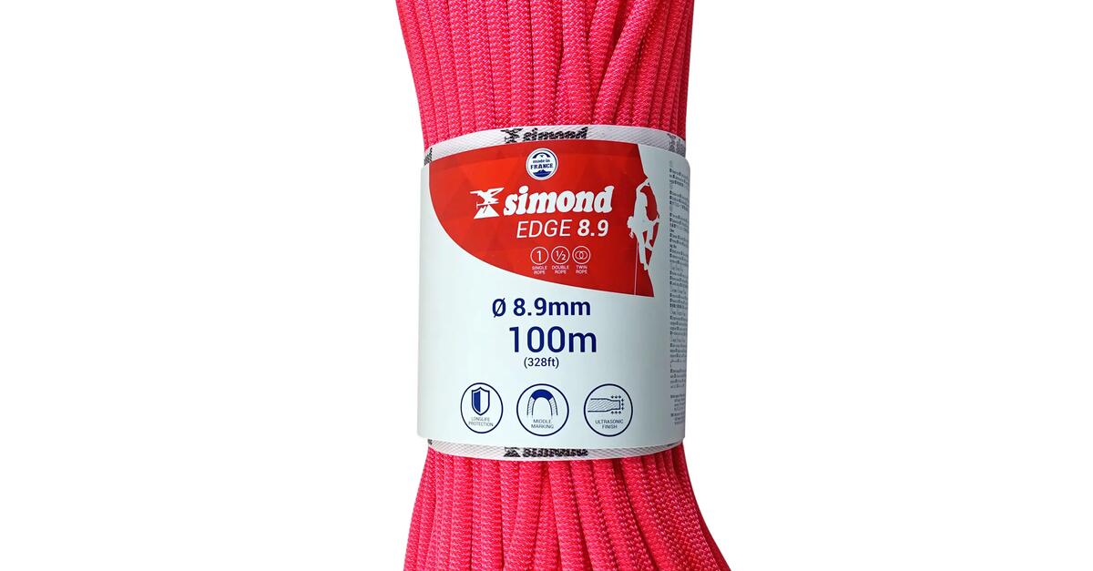 SIMOND EDGE CLIMBING ROPE - 8.9 X 100 M PINK