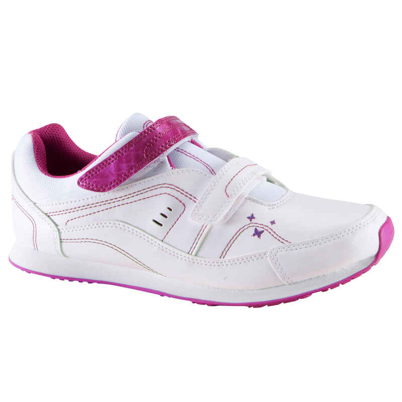 Skuli children's walking and school sports shoes - white/pink - Decathlon
