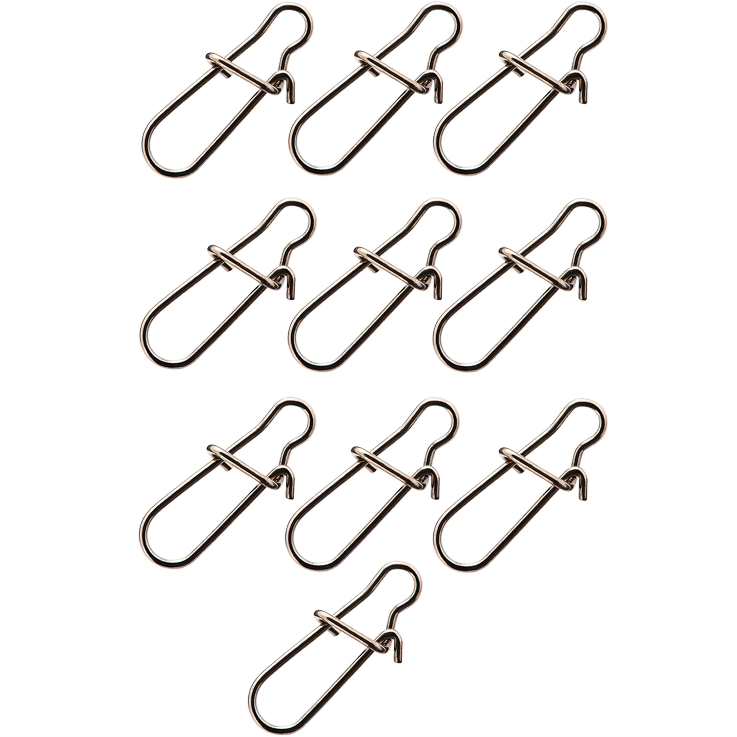 DOUBLE SNAP BLACK NICKEL X10 FISHING SNAP - Decathlon