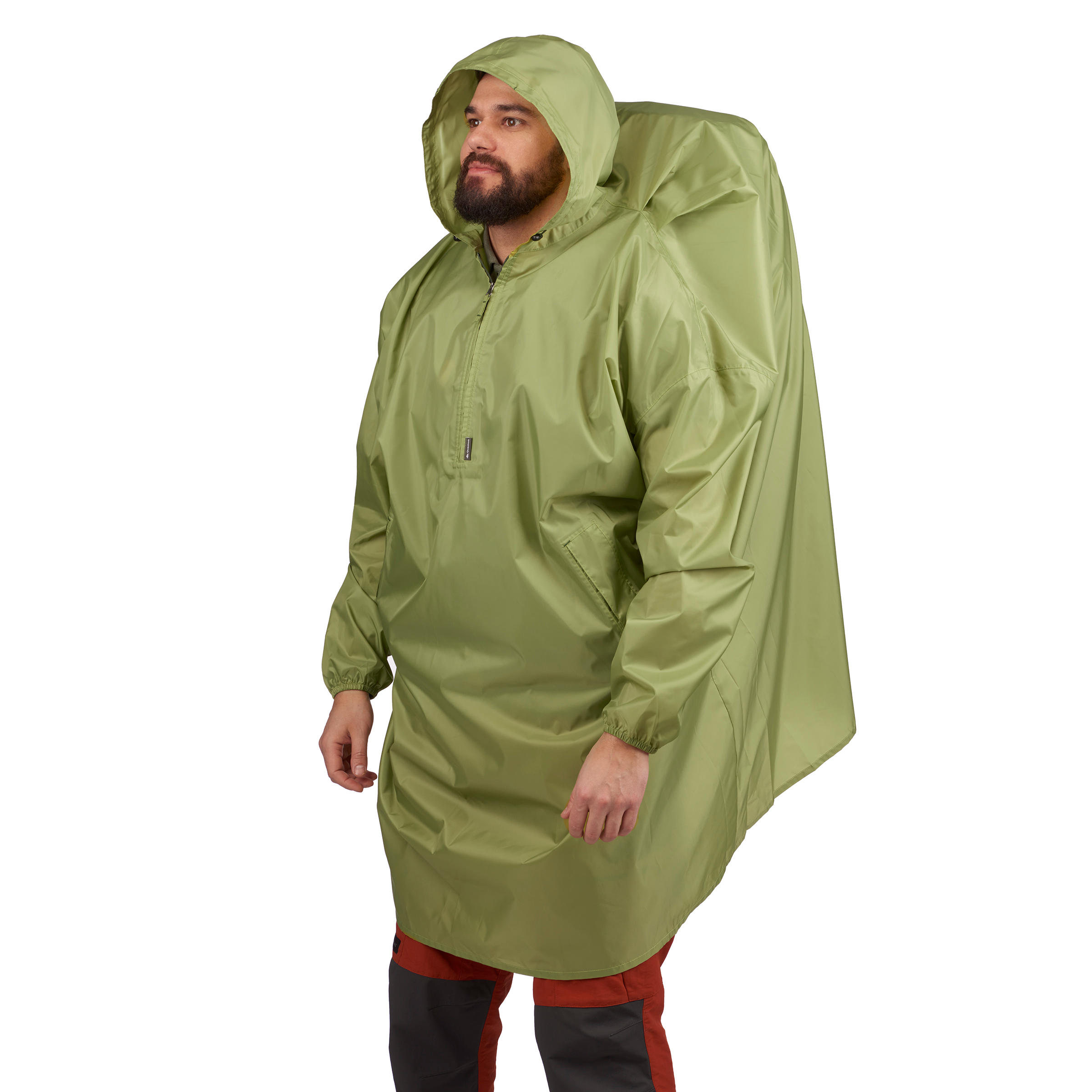 Hiking Rain Poncho - ARPENAZ 40 L - Size XS - Green - Decathlon