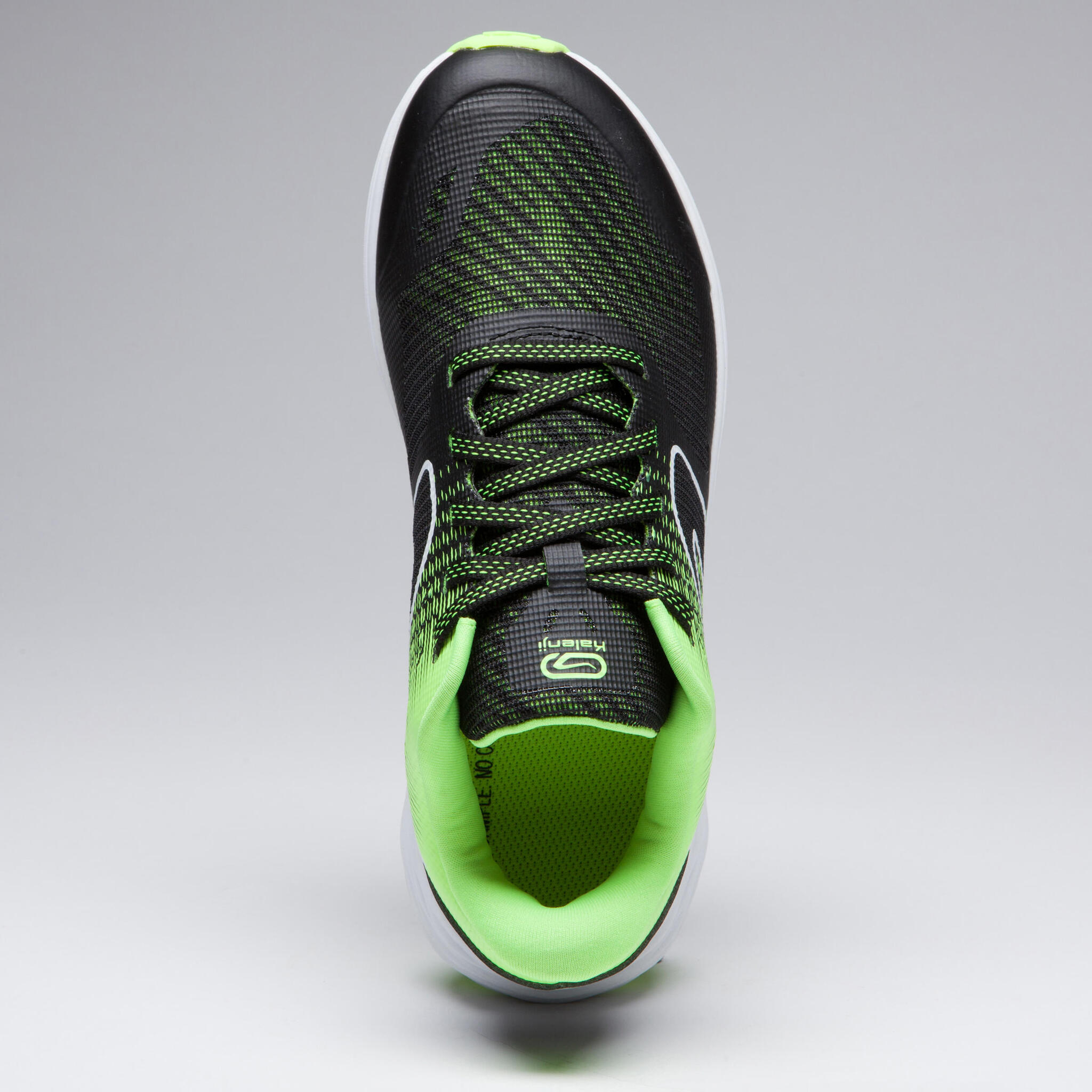 KIDS' RUNNING SHOES AT500 KIPRUN FAST - BLACK/YELLOW