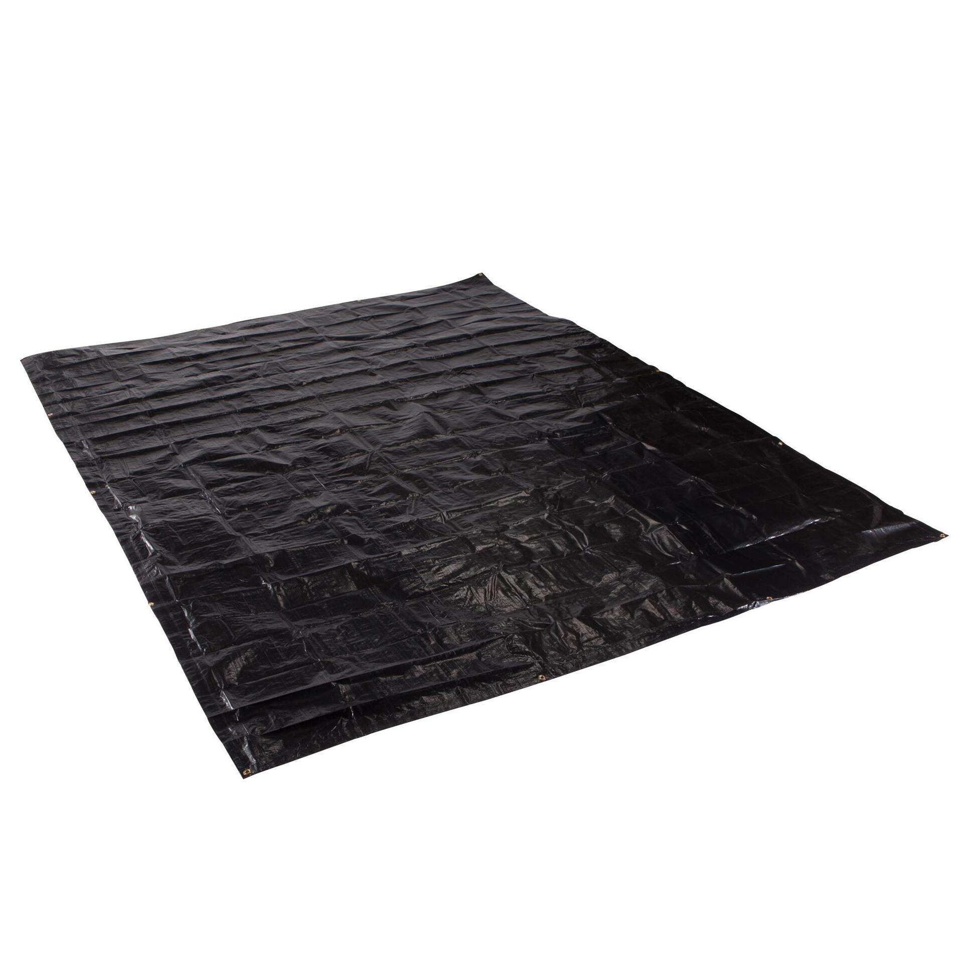 Nature Hiking Waterproof Camping Tents Groundsheet Quechua 3 x 4M - Black