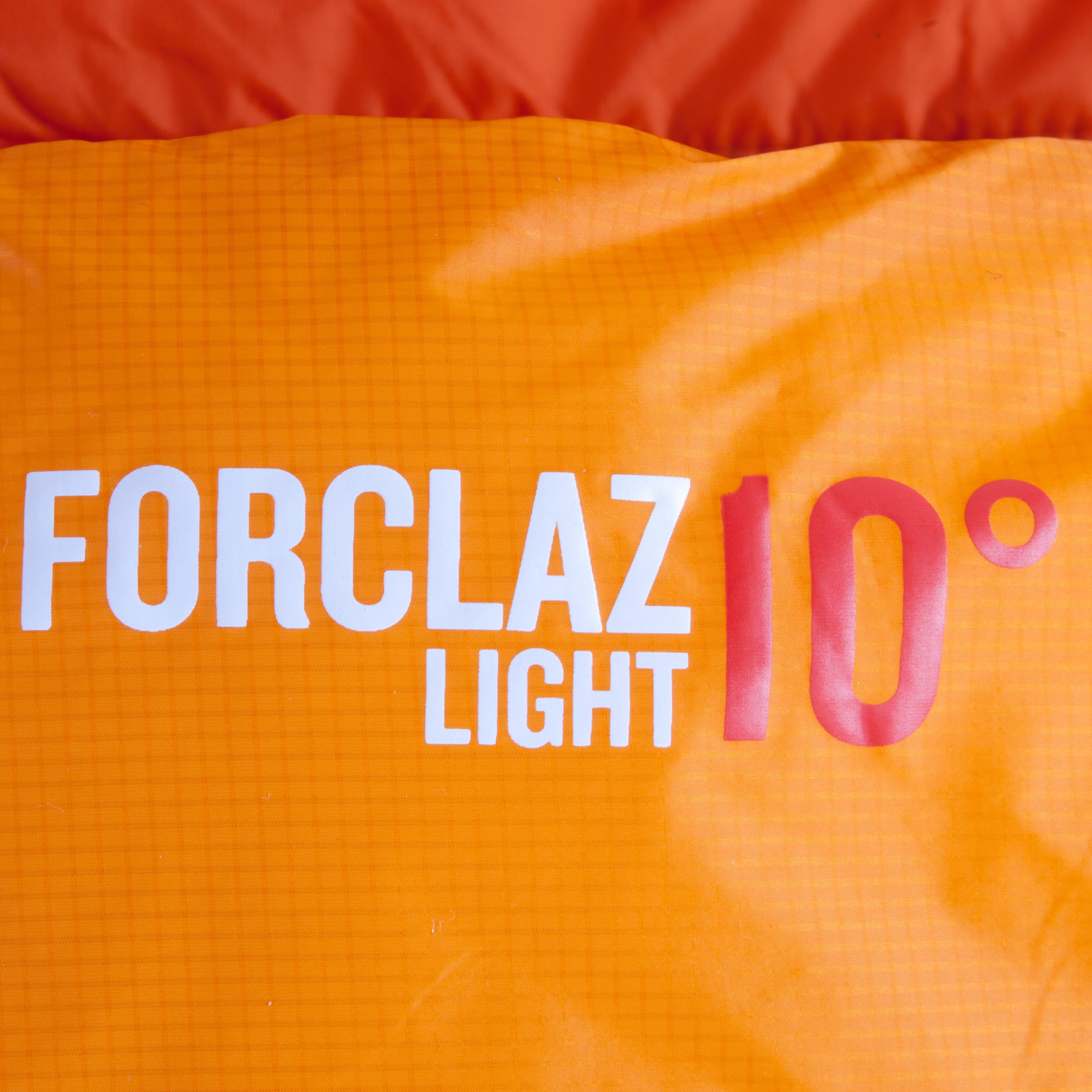 FORCLAZ 10° LIGHT Hiking Camping Sleeping Bag Orange Right Zip - Decathlon