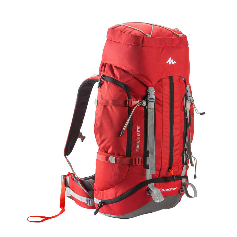 Pánský turistický batoh Easyfit 60 litrů červený QUECHUA - Decathlon