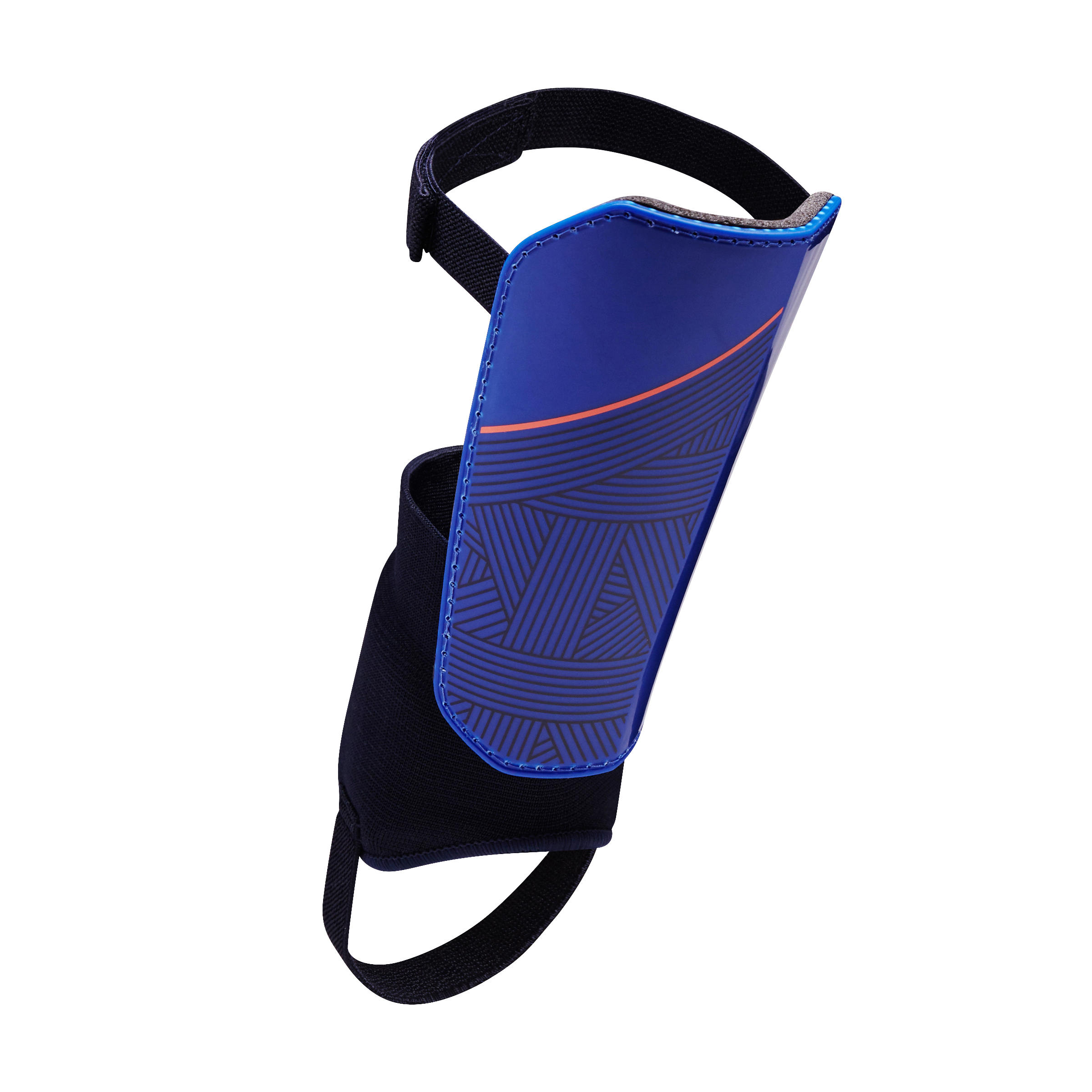 F140 Kids' Football Shin Pads (Detachable Ankle Pad) - Blue/Orange ...