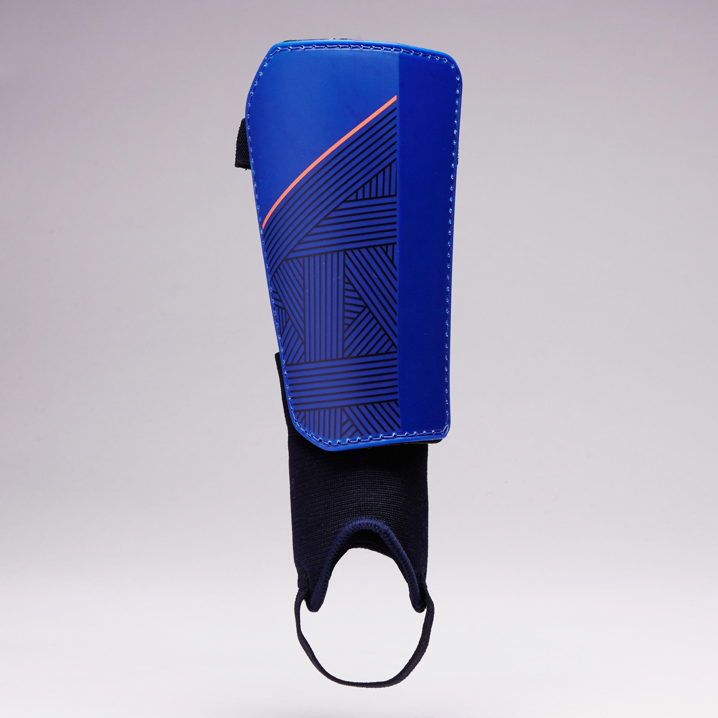 F140 Kids' Football Shin Pads (Detachable Ankle Pad) - Blue/Orange ...