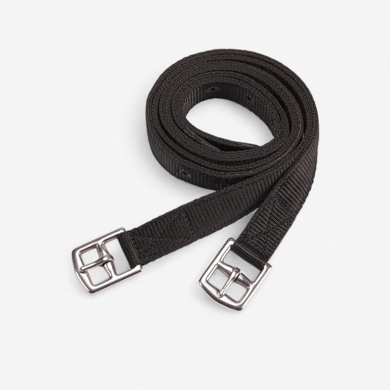 Kids' Horse Riding Synthetic Stirrup Leathers 100 - Black FOUGANZA ... Kids' Horse Riding Synthetic Stirrup Leathers 100 - Black FOUGANZA ...