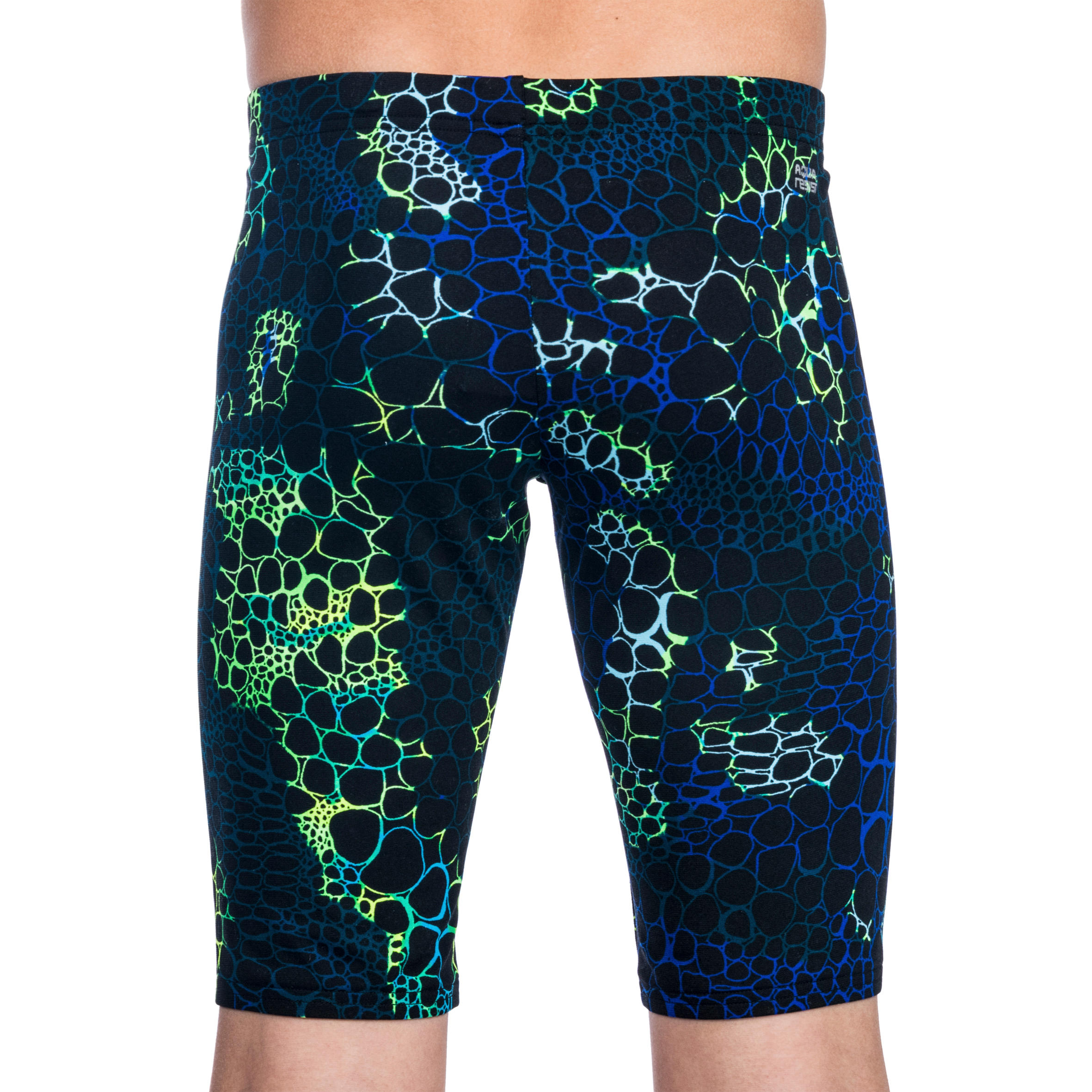 500 FIRST BOY’S SWIMMING JAMMER ALL LUA BLACK GREEN - Decathlon