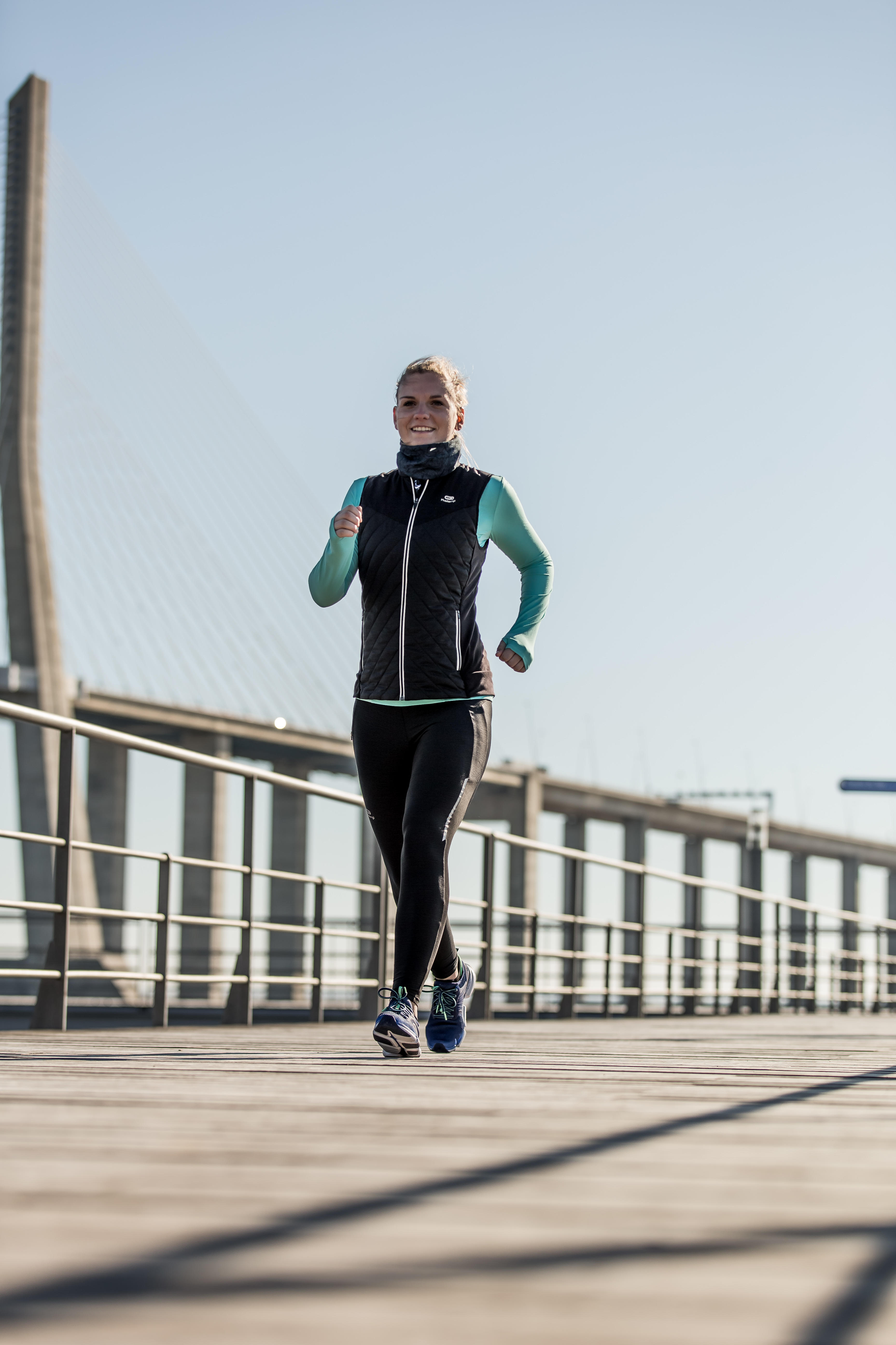 PW 590 Xtense Women's Fitness Walking Shoes - Blue/Green - Decathlon