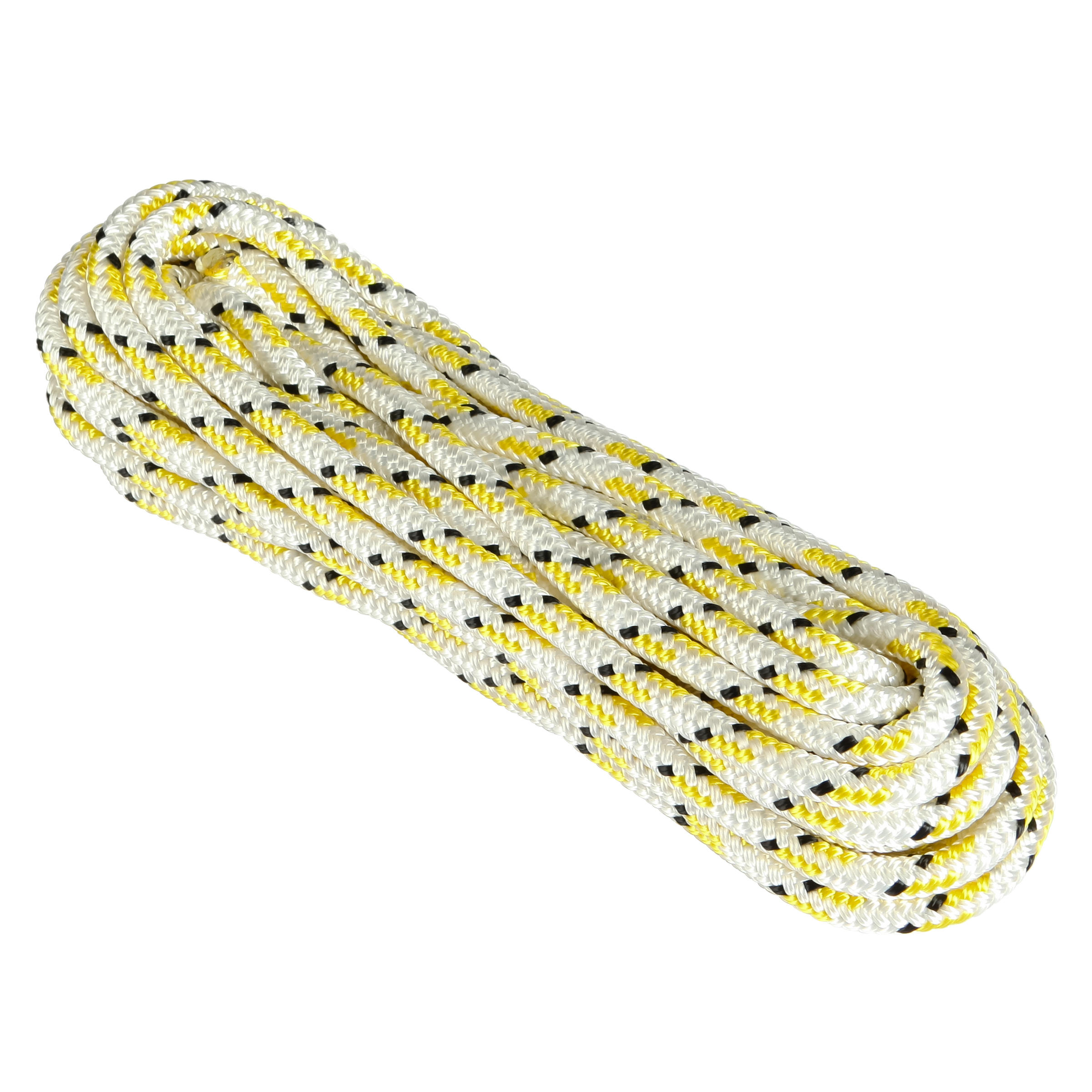 Braidline Sailing Line/Rope 8 mm x 10 m - White/Yellow - Decathlon