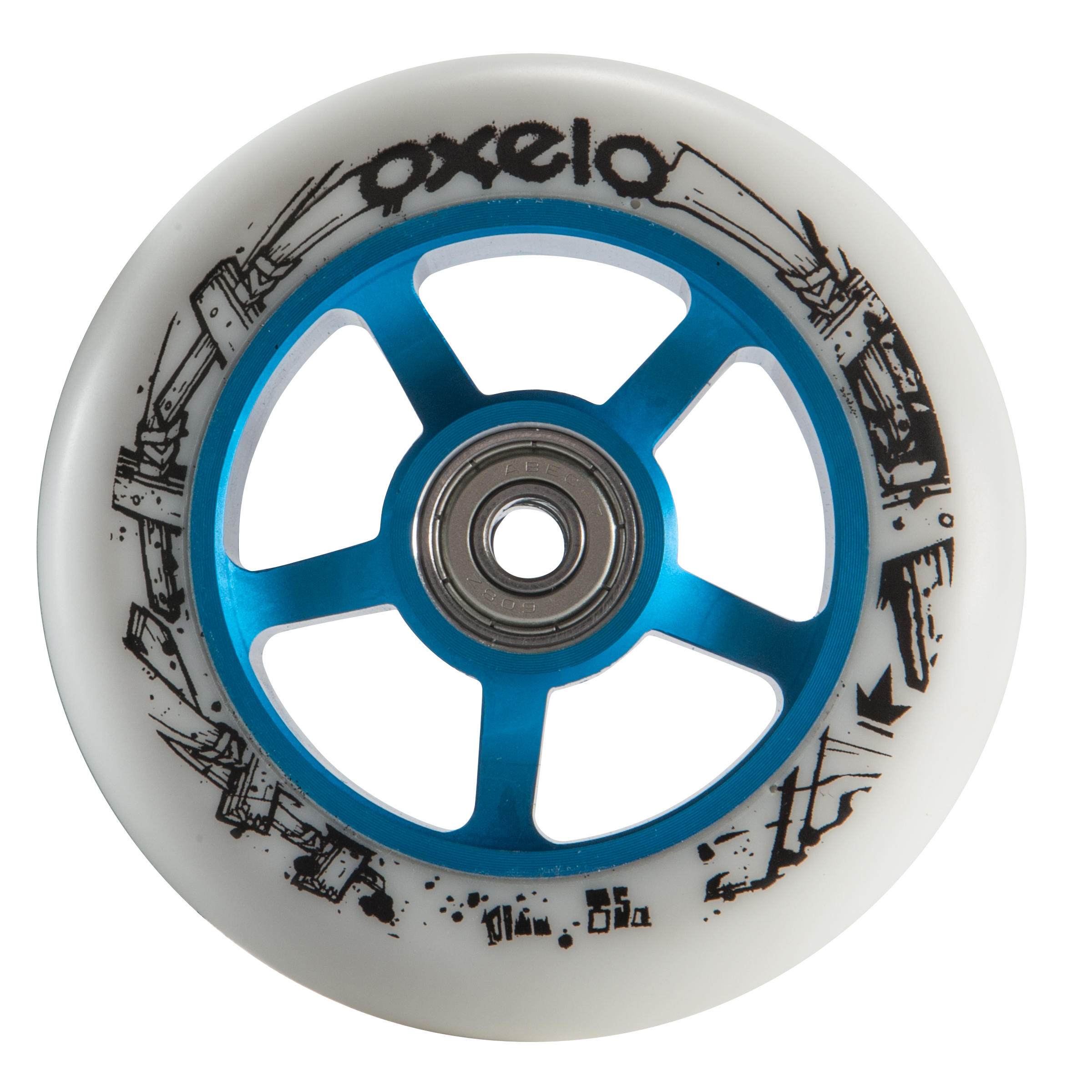 Rueda patinete PU de aluminio negro 100 mm Oxelo | Decathlon