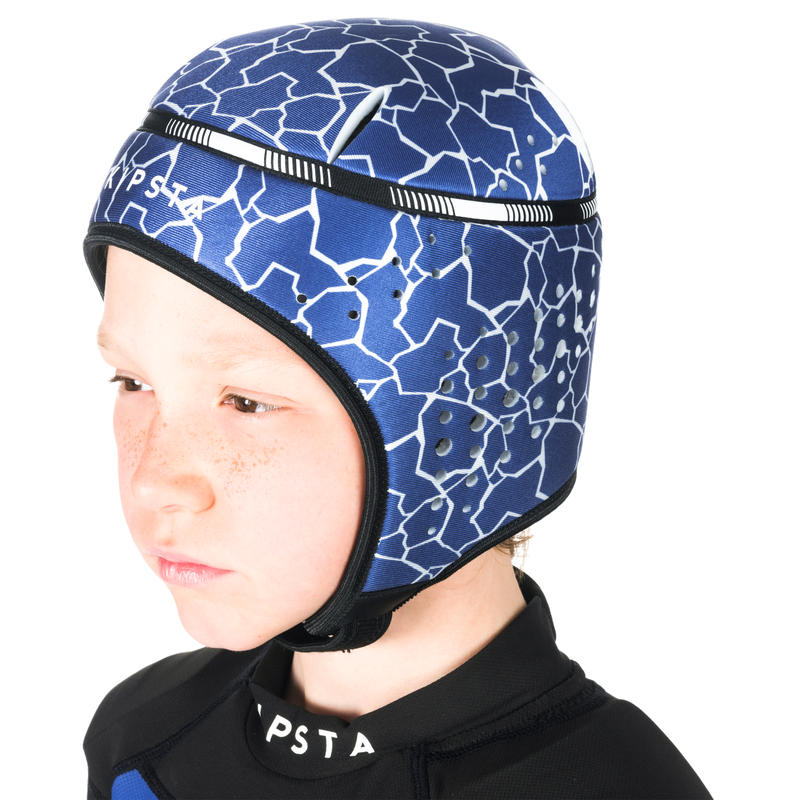 R100 Kids' Rugby Scrum Cap - Turtle Blue - Decathlon