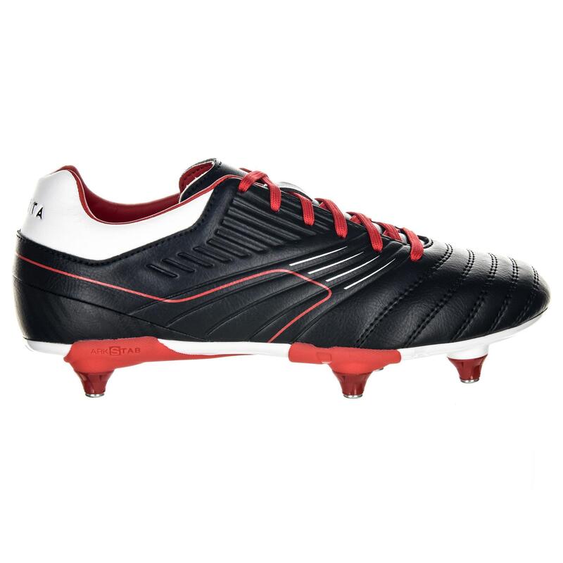 Kids' Screw-In 6-Stud Rugby Boots Agility R500 SG - Red OFFLOAD - Decathlon