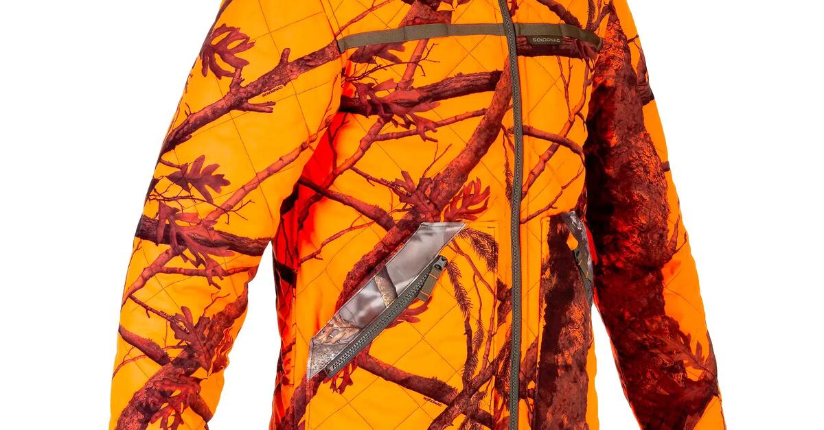 SOLOGNAC REVERSIBLE PADDED JACKET - CAMO/FLUO