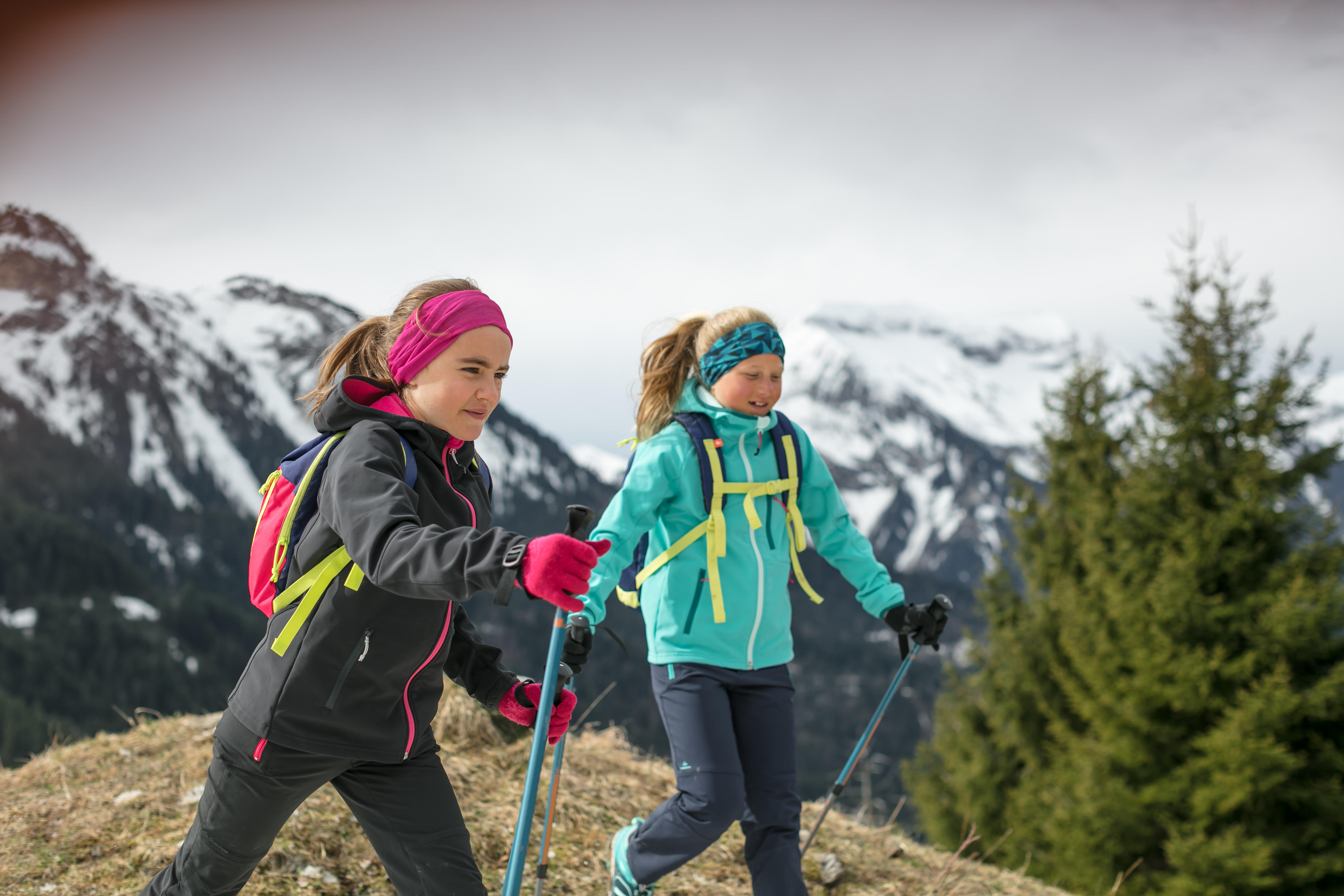 Kids' 7-15 Years Hiking Softshell Jacket MH550 - Grey - Decathlon